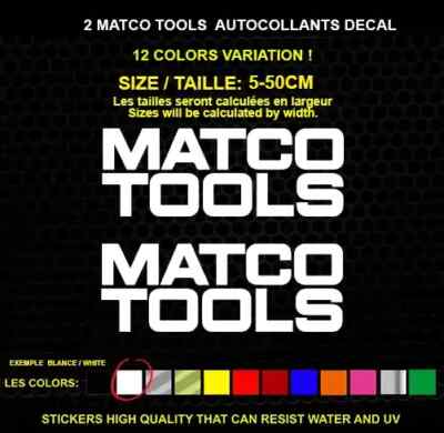 2 MATCO TOOLS autocollant Véritable decal autocollant STICKERS ...