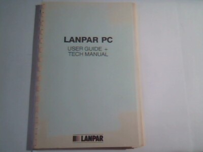 User's Guide Tech Manual - Lanpar PC | eBay