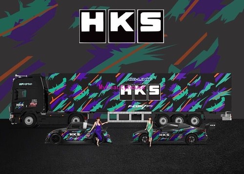 TM 1:64 HKS M4 RWB Beetle Scania Truck Figure Sport Model Diecast Metal ...