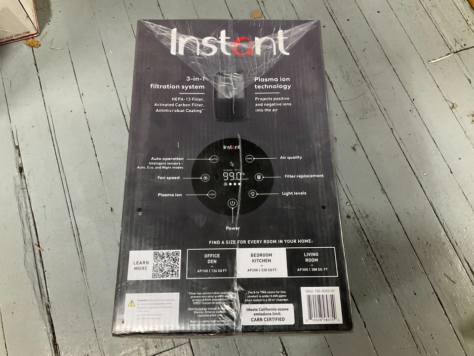 Instant AP200 Air Purifier HEPA Filter Auto Mode w/ Air Quality Sensor ...