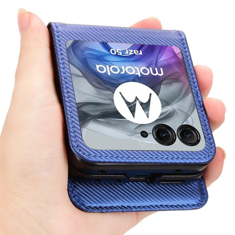 For Motorola Razr/Razr+ 2024/2025 Shockproof Leather+PC Card Slots ...