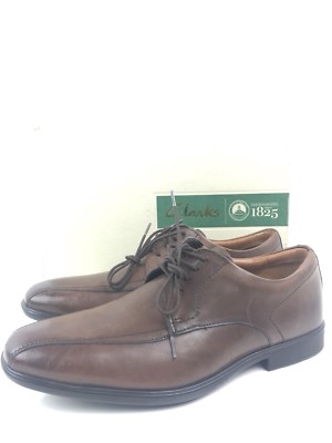Clarks 1825 Plus Cushion Sole Men US Sz 8 Brown Leather Lace Up Casual ...