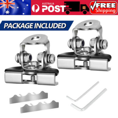 2X Car Bonnet Mounting Bracket Hood Clamp For LED Spot Work Light Bar ...