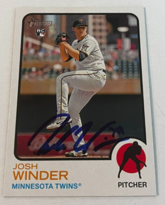 JOSH WINDER SIGNED 2022 TOPPS HERITAGE BASEBALL CARD AUTO | eBay