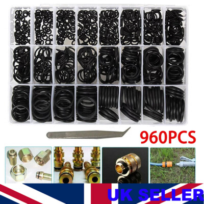960x O RING SET Assorted O-Ring Washer Kit Pack Rubber ORing Seals ...