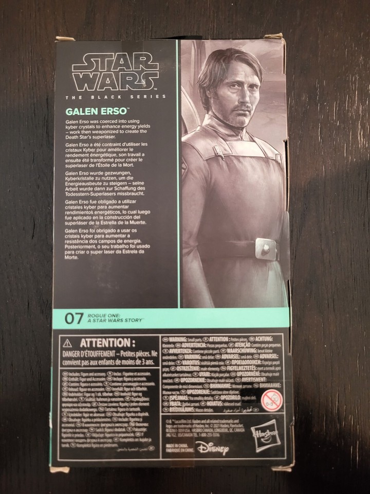 Galen Erso Rogue One 07 6" Scale STAR WARS Black Series NEW Sealed | eBay