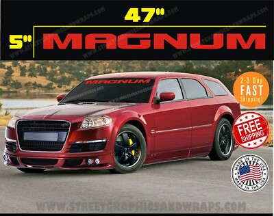 MAGNUM WINDSHIELD Vinyl Decal Stickers graphics solid letter | eBay