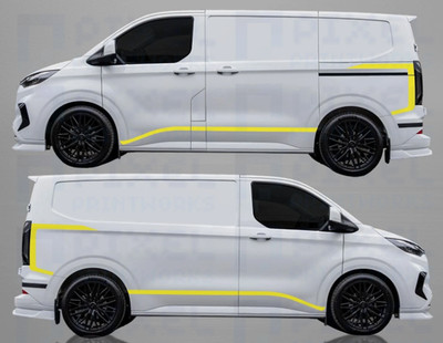 Fits Ford Transit Custom Trail Graphics Kit Custom Decals SWB LWB 2024 ...