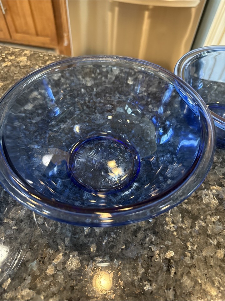 Pyrex 322 323 325 326 Cobalt Blue Glass Nesting Mixing Bowl SET OF 4 ...