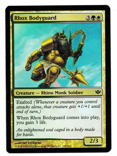 Magic the Gathering MTG Card: FOIL Rhox Bodyguard Conflux 122/145! NM ...