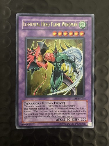 Yugioh Elemental Hero Flame Wingman TLM-EN035 Unlimited Ultra Rare NM ...