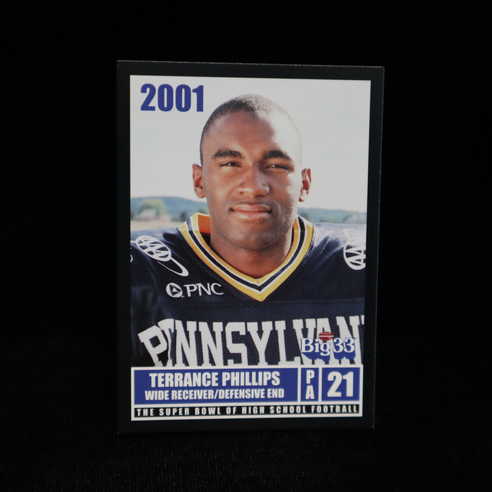 2001 Terrance Phillips Big 33 Pennsylvania BLUE High School Football ...