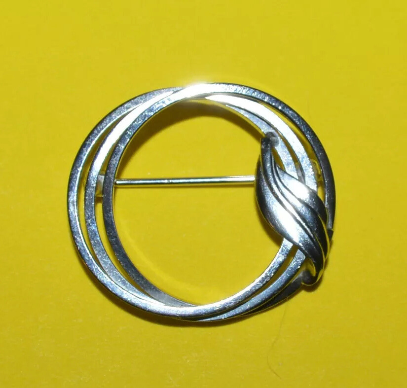 VINTAGE DESIGNER SIGNED STERLING SILVER WREATH PIN BROOCH | eBay