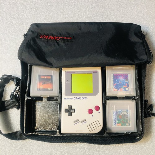 Nintendo Game Boy DMG-01 Console Lot w/3 Games TMNT,Tetris Original Bag ...