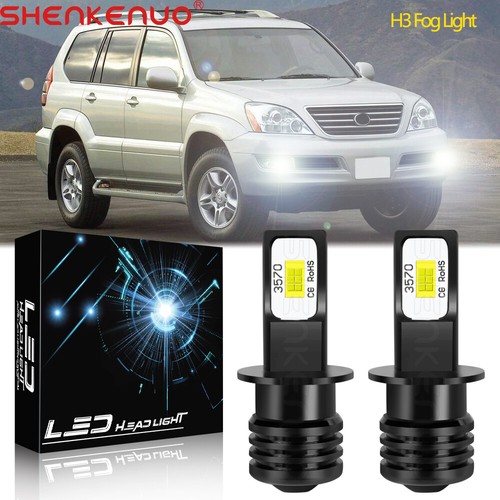 For Lexus GX470 2003-2009 H3 6000K 12V 1Pair Combo LED Fog Light Bulbs ...