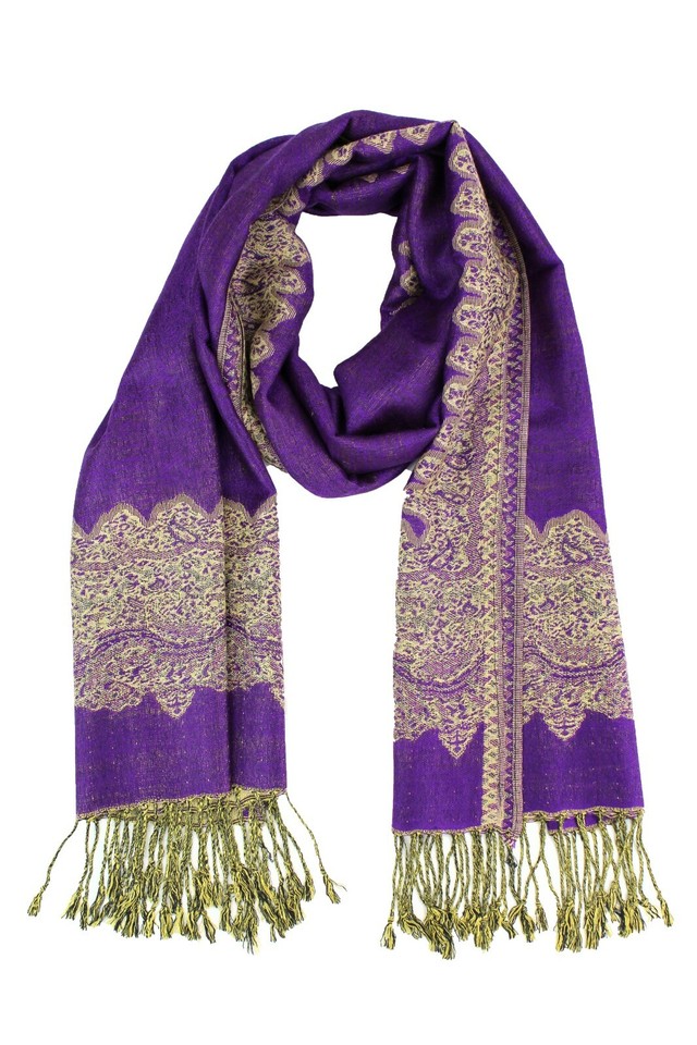 US-SELLER New Reversible Border Paisley Pashmina Scarf Shawl Wrap ...