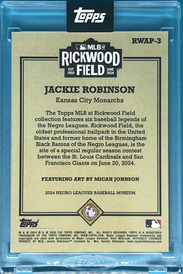 2024 TOPPS Now RWAP-3 Jackie Robinson @ Rickwood Field -Free Shipping ...