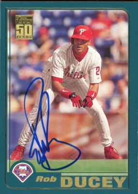 2000 Topps ROB DUCEY Signed Card autograph AUTO PHILLIES BLUE JAYS | eBay