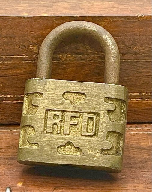 Vintage RFD Padlock & Keys 3 Master Lock Keys RFD #5 Lock | eBay