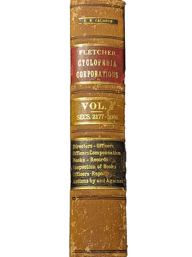 Fletchers Cyclopedia Corporations Volume 4 1918 LAW BOOK 32224 | eBay