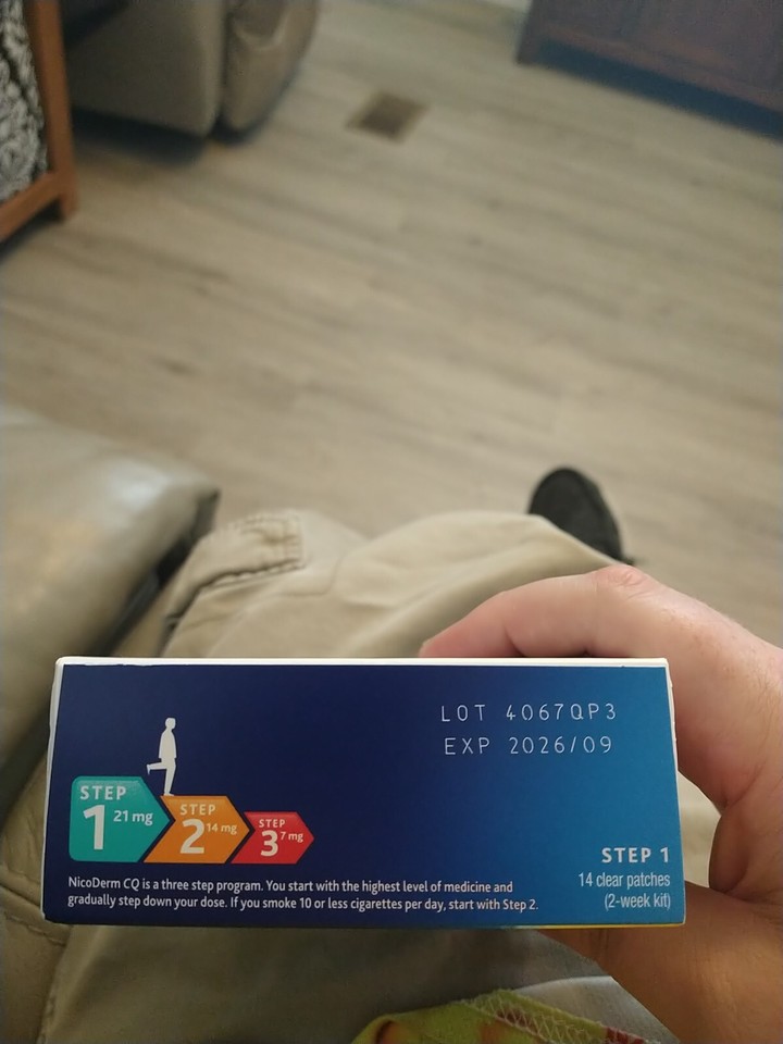 NicoDerm CQ Step 1 Stop Smoking Aid Clear Nicotine Patches - 14 Count ...