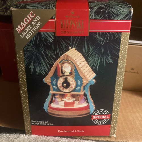 Hallmark Keepsake Magic Ornament Enchanted Clock Light Motion 1992 | eBay