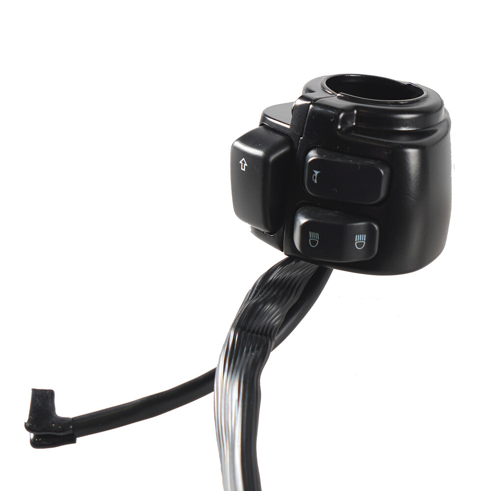 Black Motorcycle 1" Handlebar Control Switches w/ Wiring Harness Kit ...