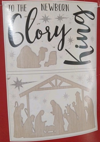 Glory To The Newborn King Adhesive Wall Art Stickers 27.5"x19.5 ...