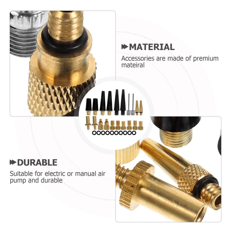 30 Pcs Bicycle Valve Hole Adapter Air Pump Accessory Accessories Kit ...