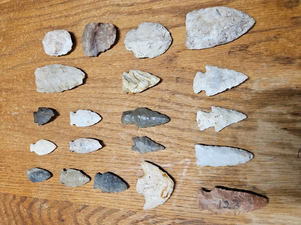 Native American Stone Arrowheads (lot of 20) Adams Co IL | eBay