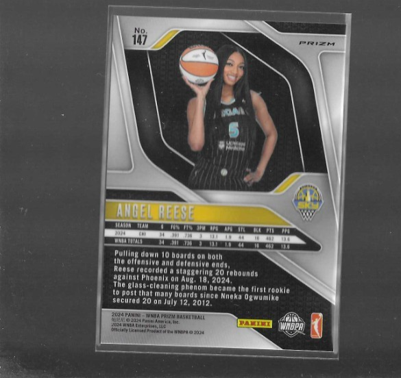 2024 Panini WNBA Prizm Angel Reese Orange Laser Rookie #147 Chicago Sky ...