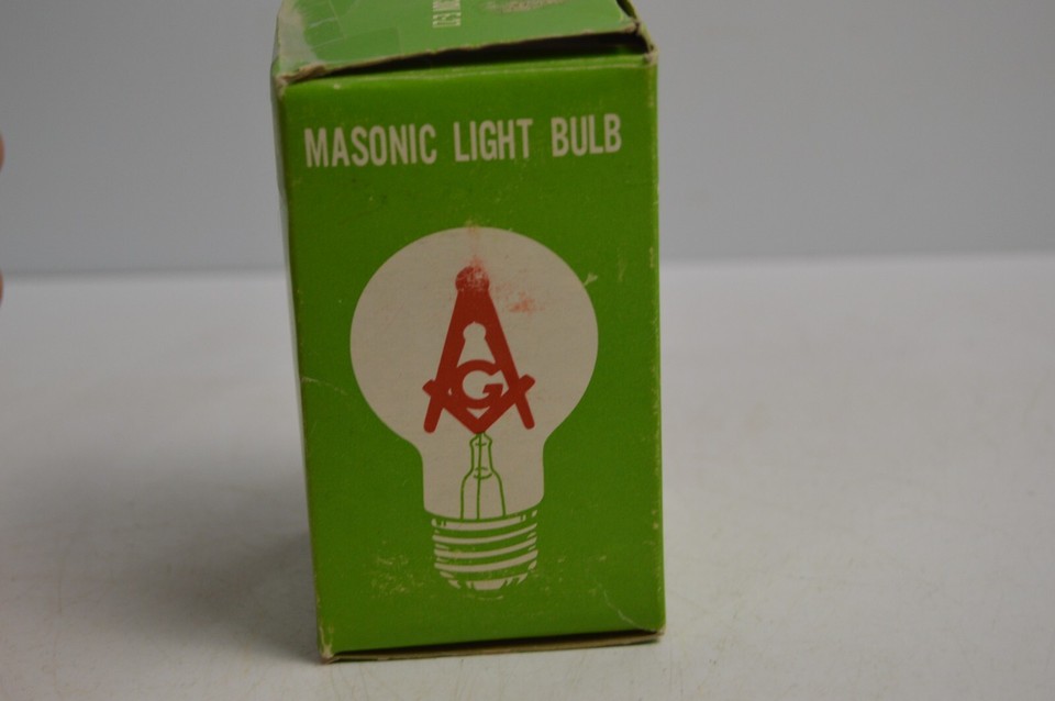 Vintage Freemason Masonic Light Bulb Compass G WORKING Original Box | eBay