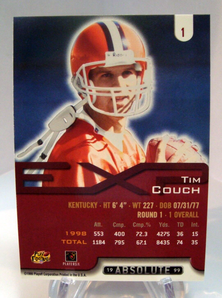 1999 Absolute EXP TIM COUCH #1 Football Card Rookie | eBay