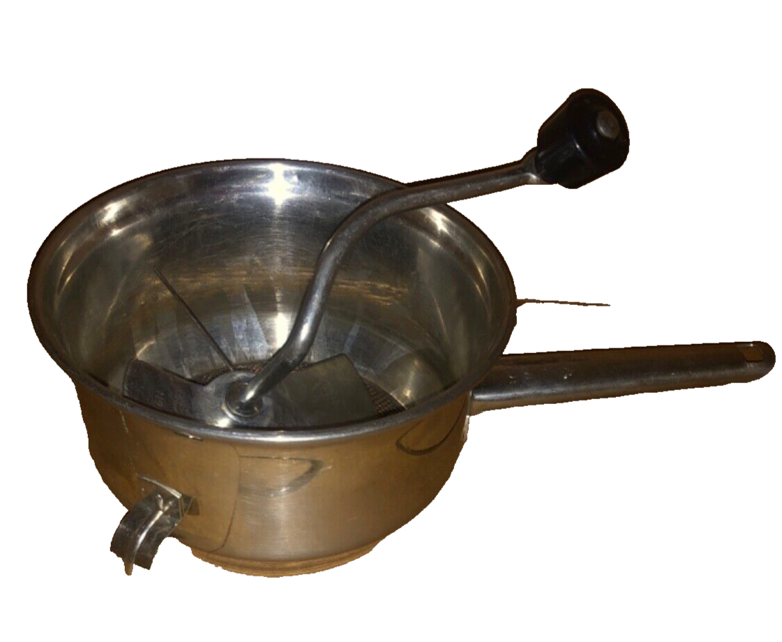 Vintage Foley Mfg. #101 Hand-Crank Food Mill 7", 2 Qt. Stainless Steel ...
