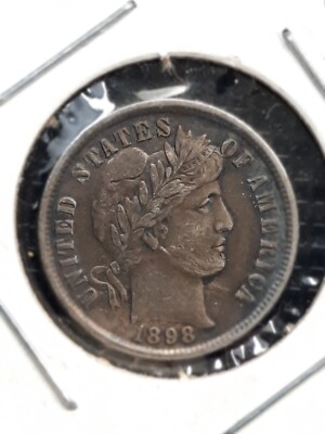 1898 Barber 10 Cents | eBay