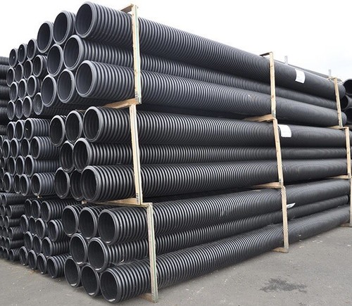450mm Twin Wall plastic Drainage Pipe 6m duct twinwall water culvert ...