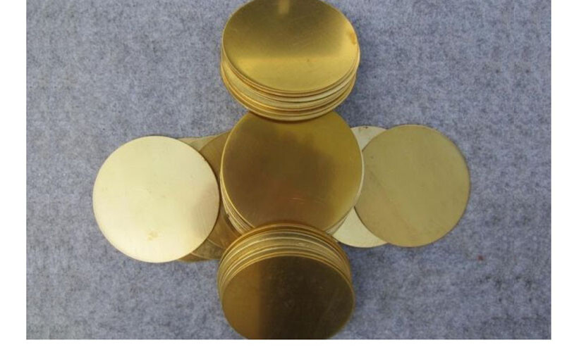 H62 Solid Brass Discs Blanks Metal Round Sheets OD 50-100mm Thick 0.5mm ...