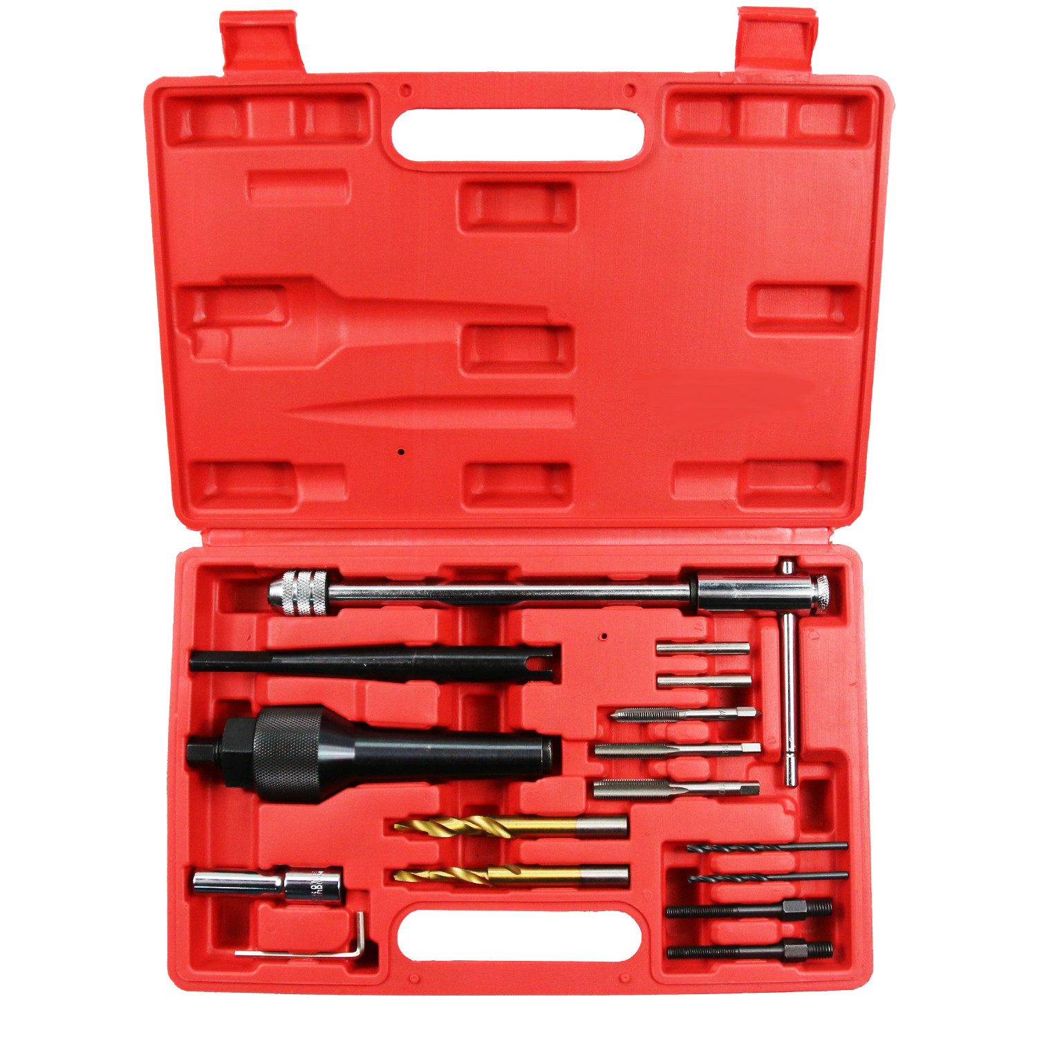 Glow Plug Removal Remover Tool 16 Pc Set For Damaged 8mm 10mm Plug w ...