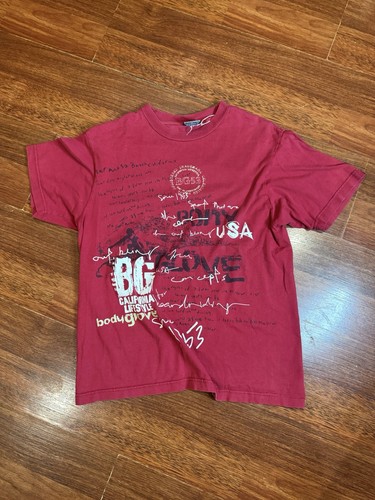 Y2k Body Glove Red Surf Tee | eBay