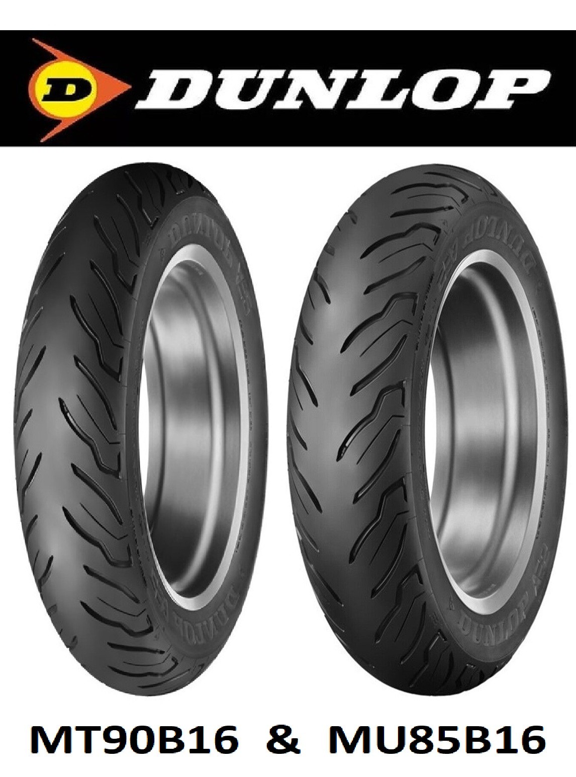 DUNLOP ELITE AE2 MT90B16 MU85B16 TIRE SET HARLEY ELECTRA GLIDE ROAD ...