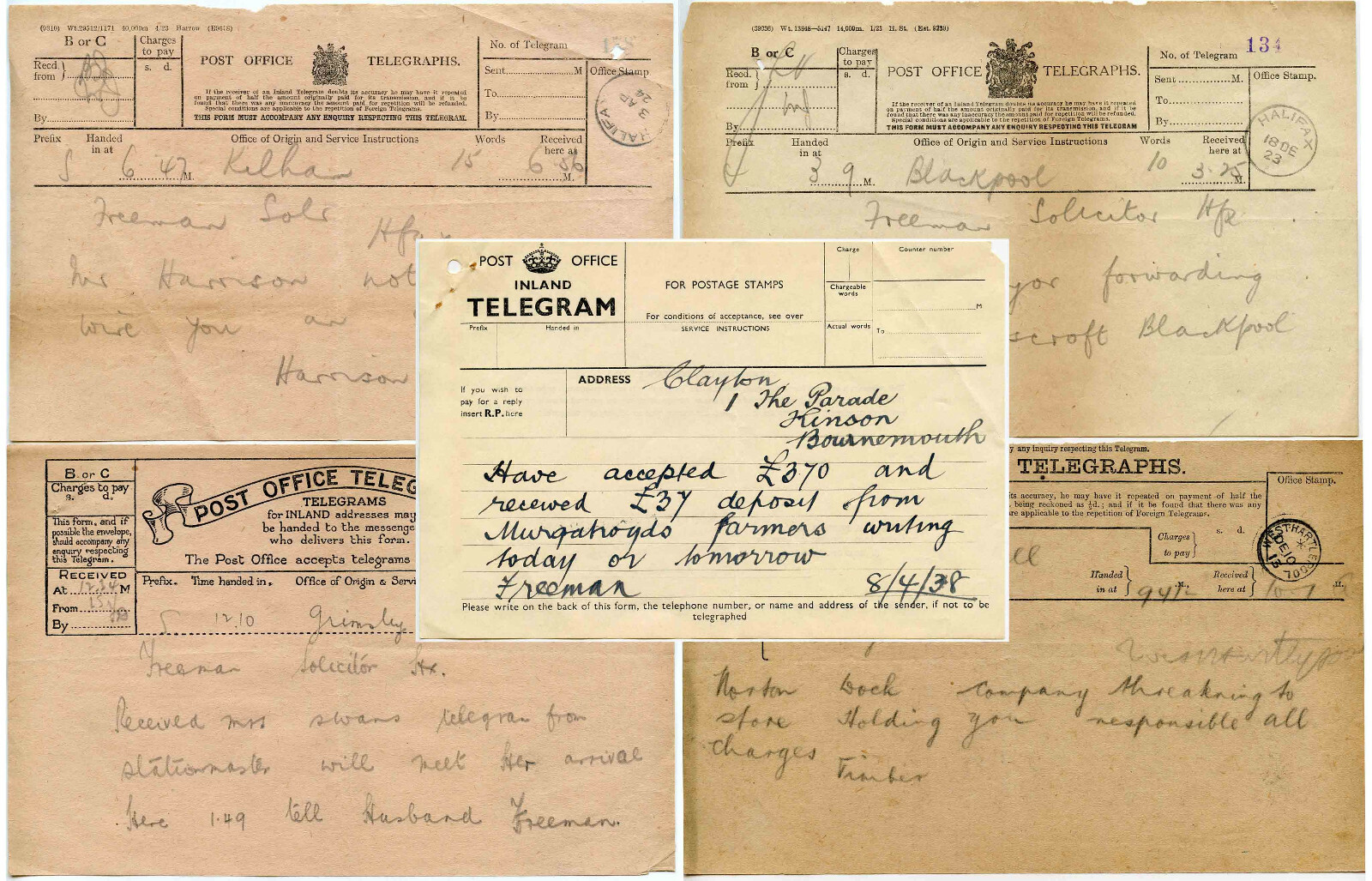 GB POST OFFICE TELEGRAMS TELEGRAPHS STATIONERY+MESSAGES RANGE of TYPES ...