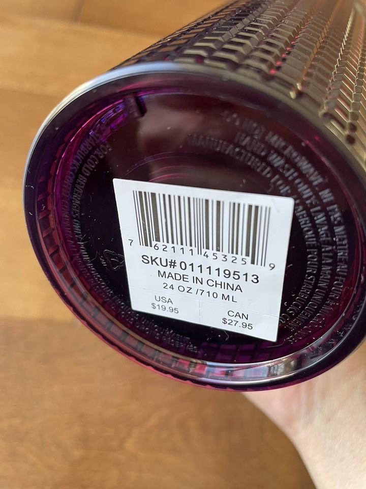 ️ Starbucks Berry Plum Grid Disco Christmas Holiday Venti 2020 24oz ...