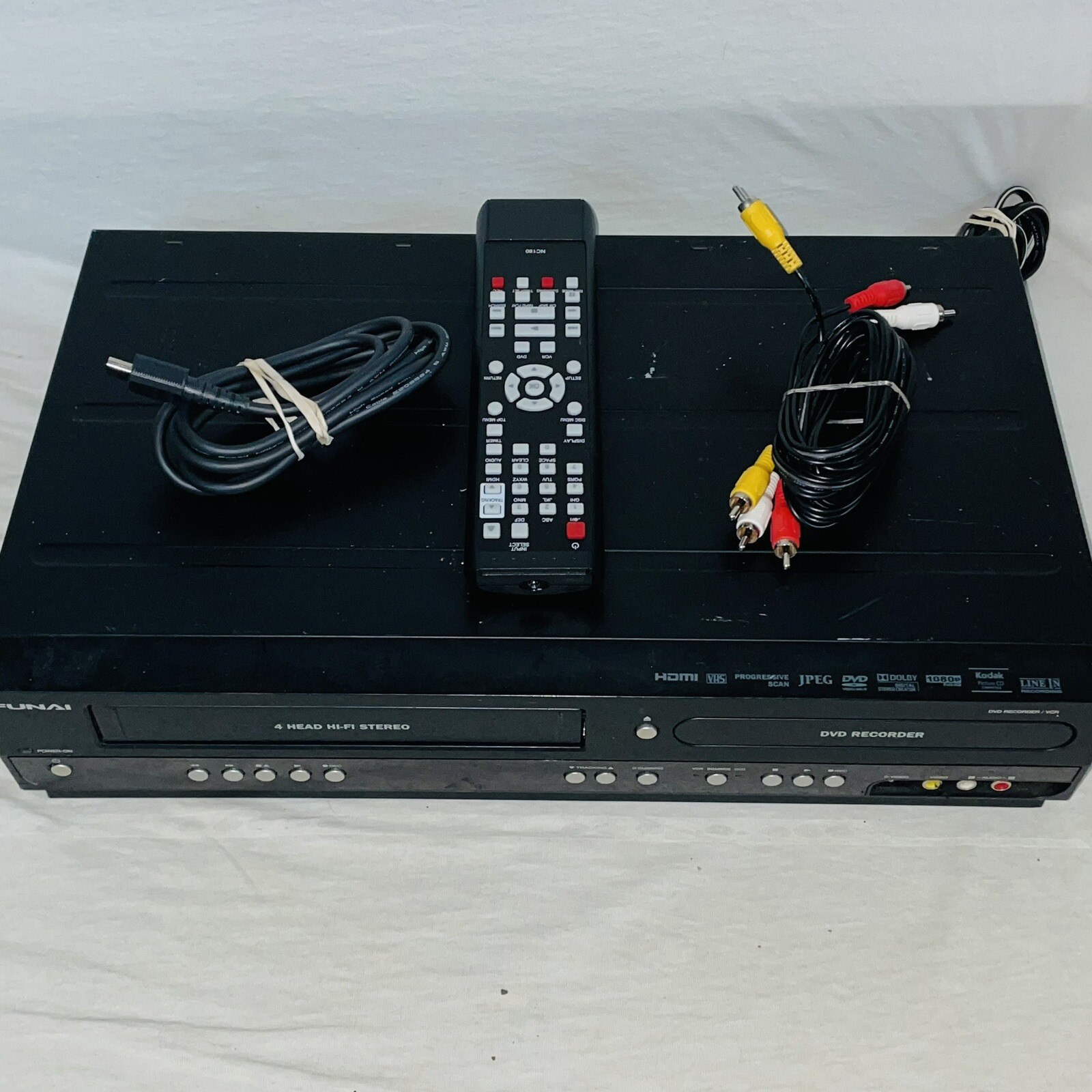 FUNAI ZV427FX4 A VHS to DVD Recorder VCR Combo **Tested** With Remote ...