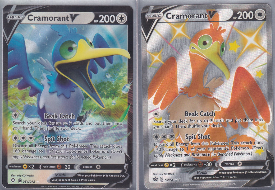 Cramorant V 054/072 & SWSH086 Ultra Rare 2 Card Set Pokemon TCG | eBay