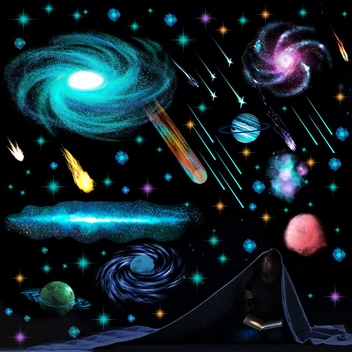 Space Galaxy Star Wall Decal