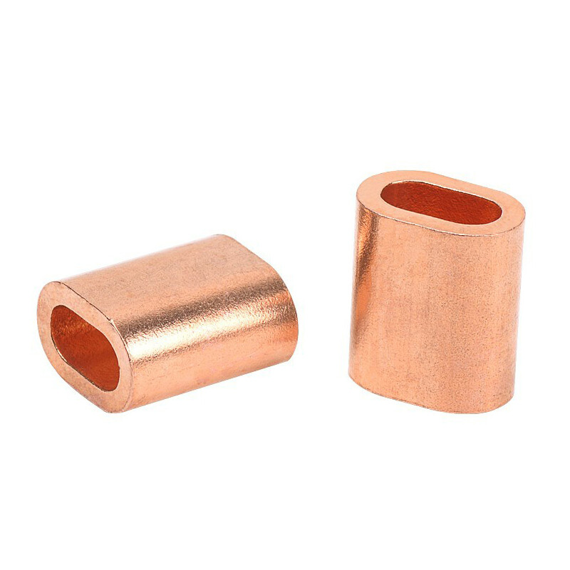 M1.2- M5 Copper Wire Rope Ferrules Crimping Clamps Sleeve Single Hole ...