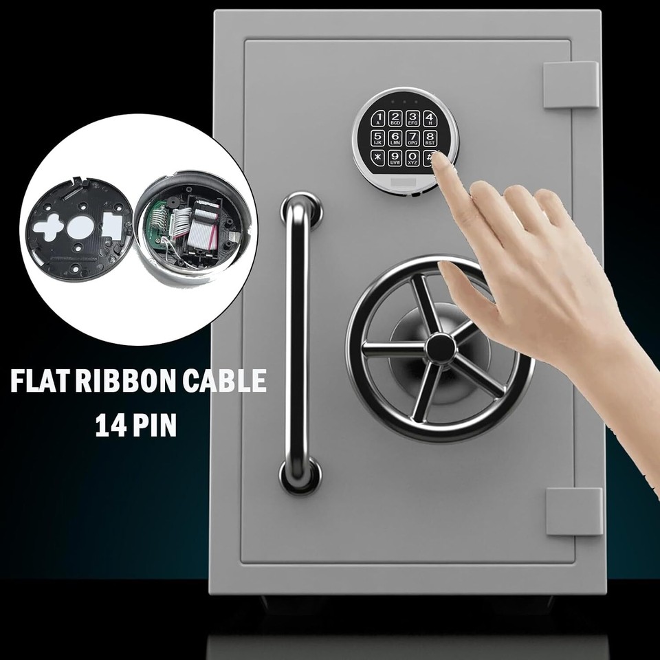 Gun Safe Lock Replacement Solenoid Lock Chrome Keypad Electronic Safe ...