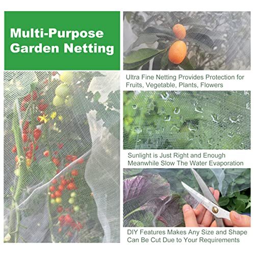 Garden Netting Ultra Fine Insect Netting for Plants Trees Vegetables ...