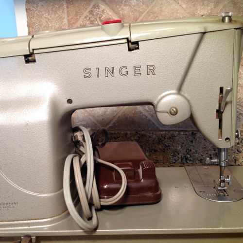 Vintage Singer 328K Sewing Machine Style-o-Matic Heavy Duty w/ pedal | eBay