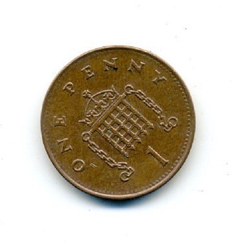 1994 UK Great Britain One Penny 1 Cent Coin Queen Elizabeth II | eBay
